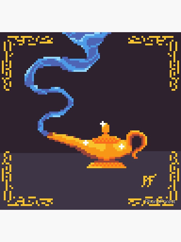 "Pixel Genie Lamp" Photographic Print for Sale by PhonoForest | Redbubble
