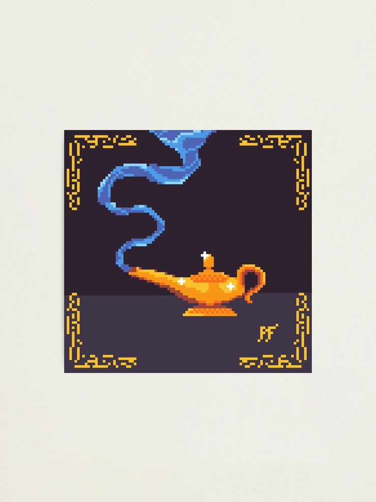 "Pixel Genie Lamp" Photographic Print for Sale by PhonoForest | Redbubble