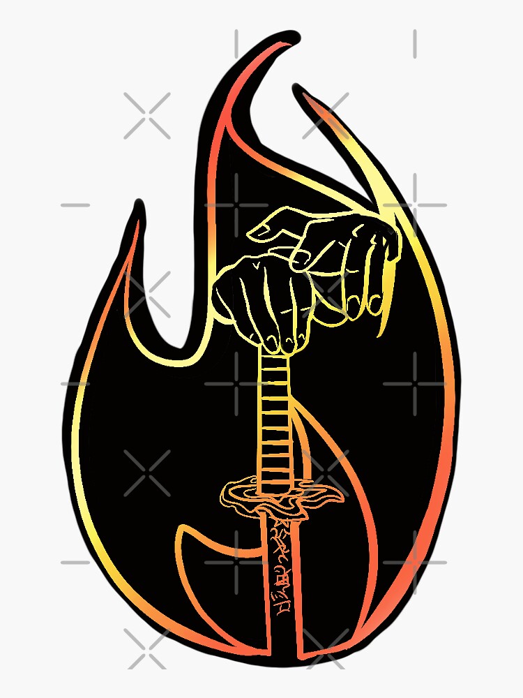 "The flame hashira" Sticker for Sale by TheHausOfBri | Redbubble