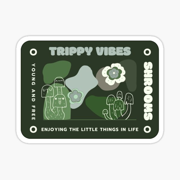 "Cute Trippy Vibes Plate" Sticker for Sale by TrippyThreadz | Redbubble
