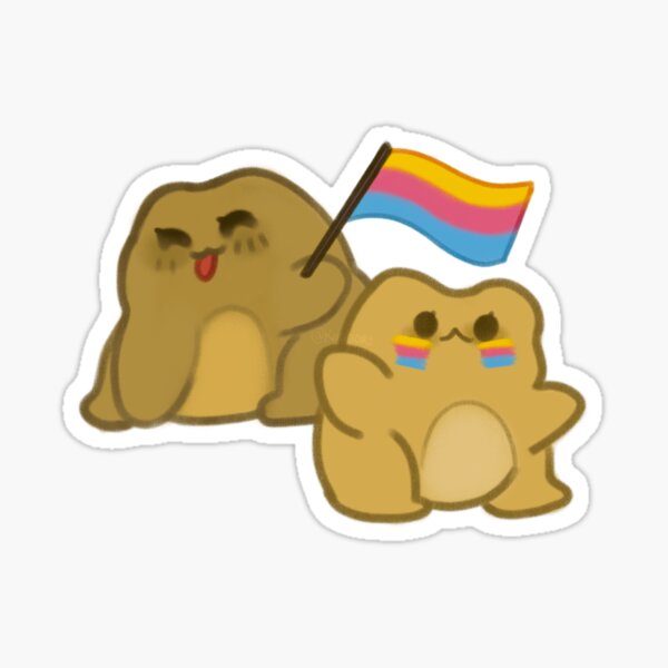 "LGBT Pride month frog pansexual flag" Sticker by kirioart | Redbubble