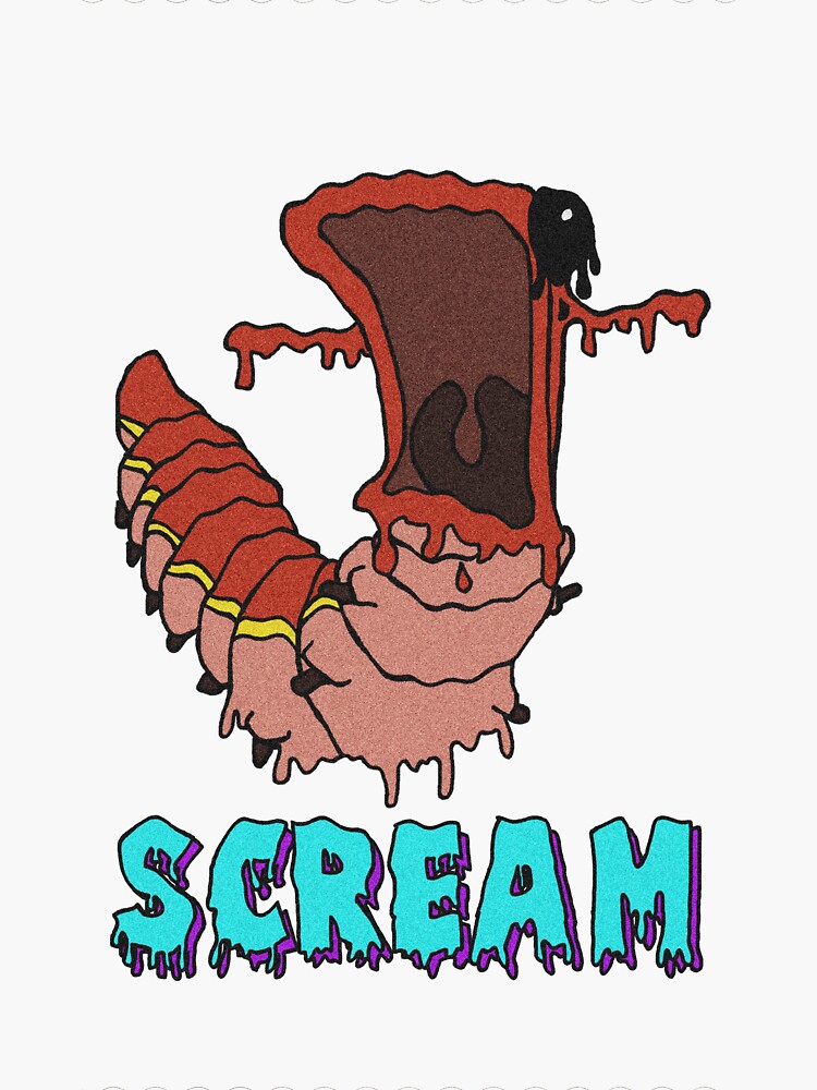 "Simpsons Screamapillar (colour)" Sticker by NoTVAndNoBeer | Redbubble