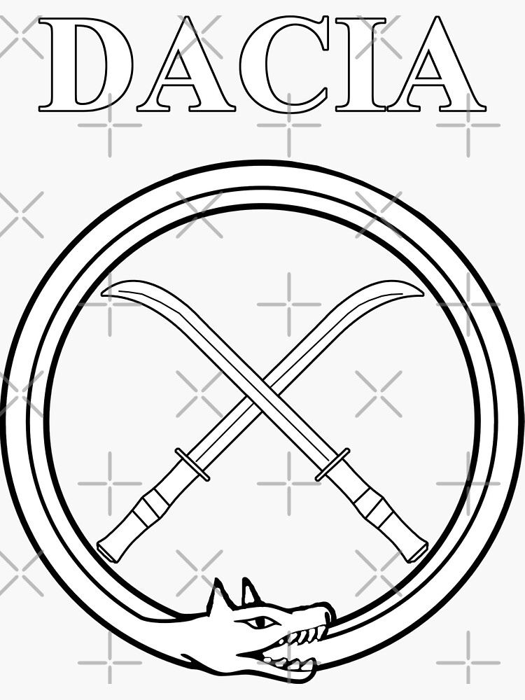 "Ancient Dacia Dacian Draco and Falx Symbol " Sticker for Sale by ...