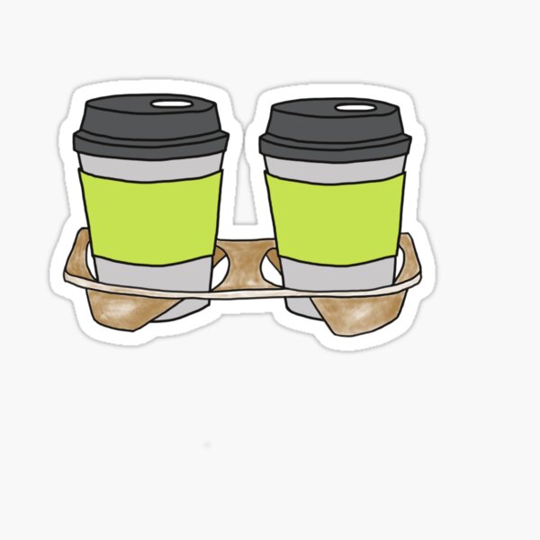"Coffee, Take out Coffee, Americano, Latte, Espresso Stickers" Sticker ...