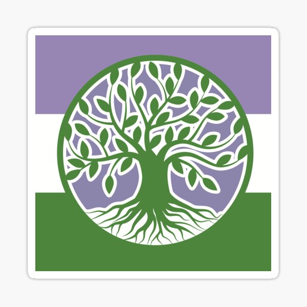 "Subtle Pride Sticker - Genderqueer" Sticker for Sale by MyRainbowFlag ...