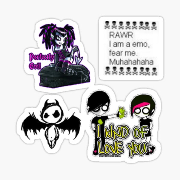 "emo sticker pack" Sticker for Sale by peepeetheclown8 | Redbubble