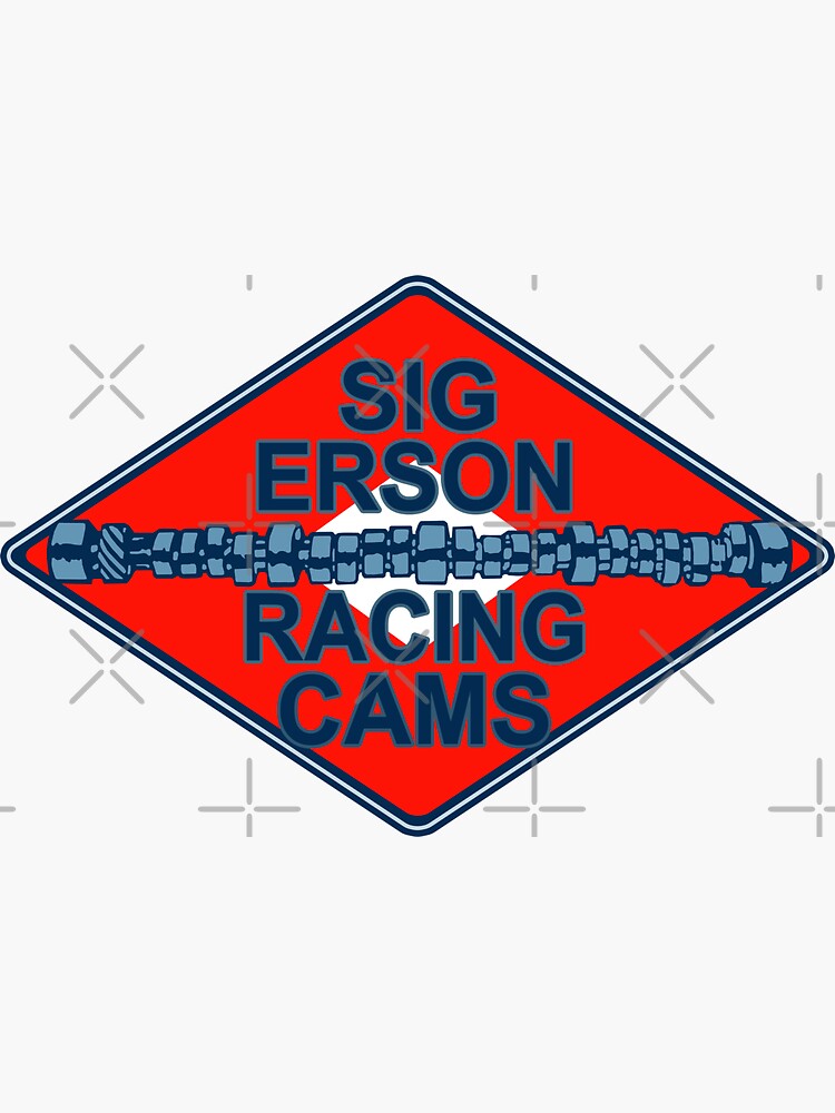 "Sig Erson Racing Cams" Sticker for Sale by TheScrambler | Redbubble