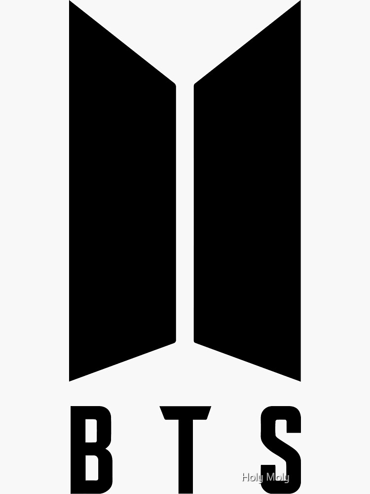 "BTS Classic Black logo" Sticker for Sale by Holy Moly | Redbubble