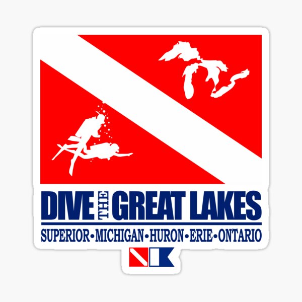 "Dive the Great Lakes (DF)" Sticker for Sale by curranmorgan | Redbubble