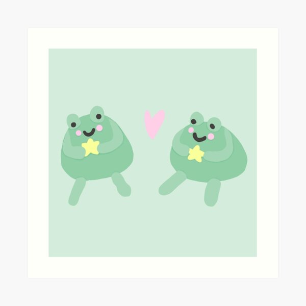 "Cute frog couple" Art Print for Sale by Luluprojects | Redbubble