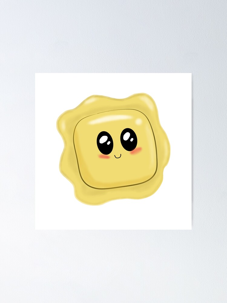 "kawaii cute butter smiley face" Poster for Sale by crunings | Redbubble