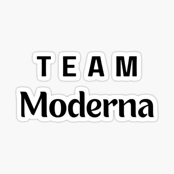 "Team Moderna" Sticker by BluFaery | Redbubble