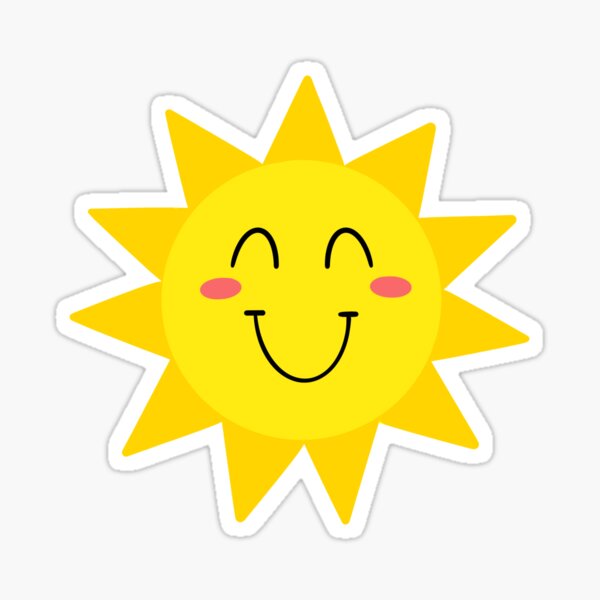 "Cute Sunshine" Sticker by TheEmilySuzanne | Redbubble