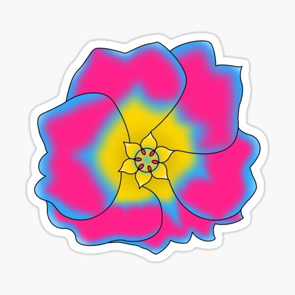 "Pansexual Pride Flag Flower" Sticker for Sale by artwork-of-krb ...
