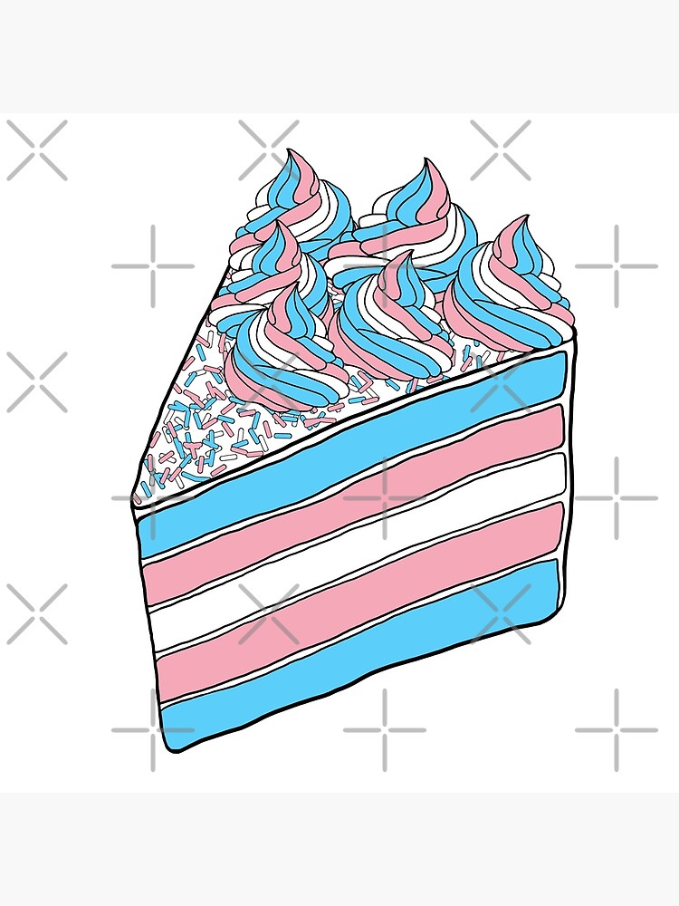 "Trans Pride Cake" Poster for Sale by loki-doki-choki | Redbubble