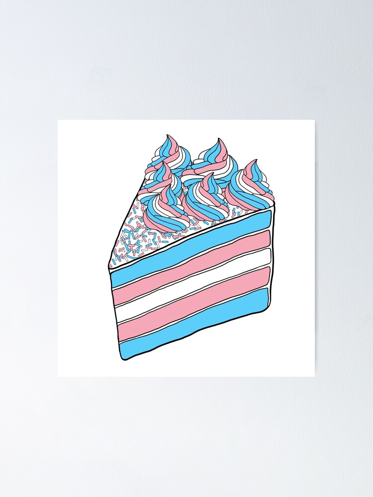 "Trans Pride Cake" Poster for Sale by loki-doki-choki | Redbubble