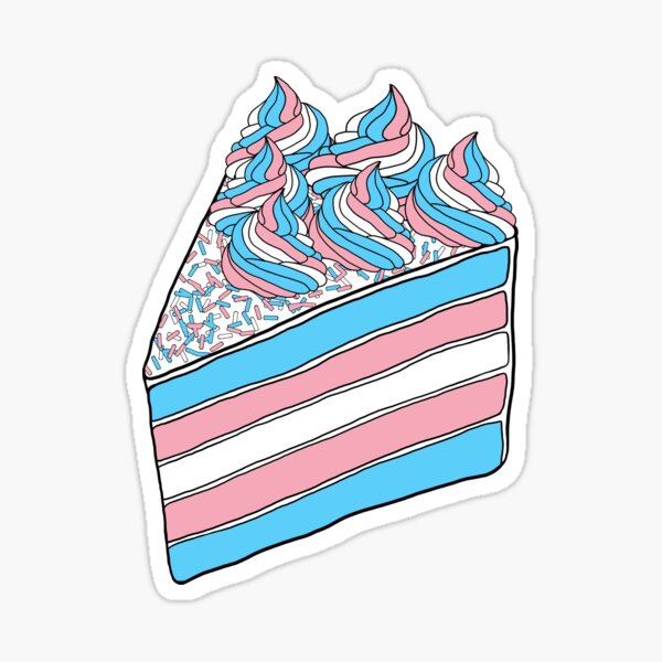 "Trans Pride Cake" Sticker for Sale by loki-doki-choki | Redbubble