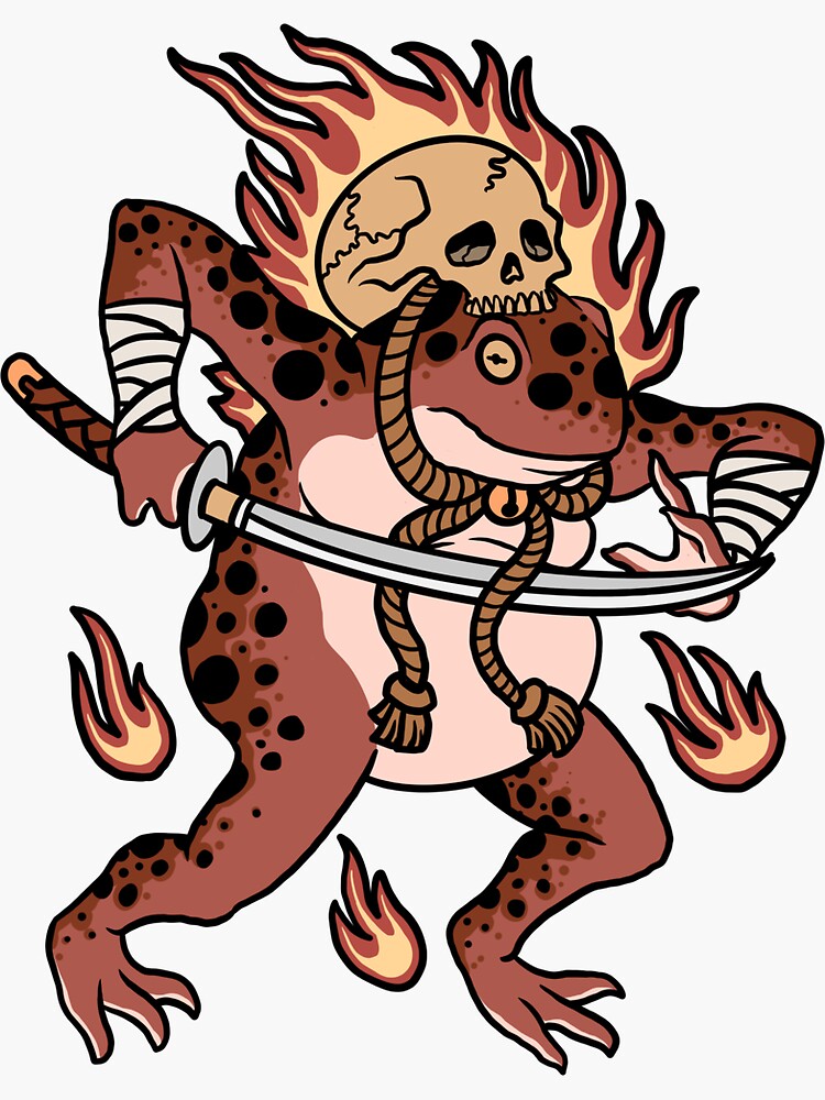 "Ninja Frog Traditional Tattoo" Sticker for Sale by MicahMarquez ...
