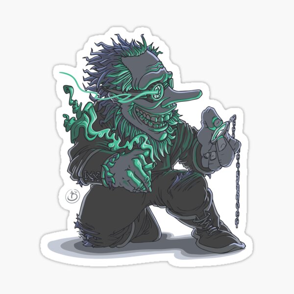 "Time Eater" Sticker by drewillustrated | Redbubble
