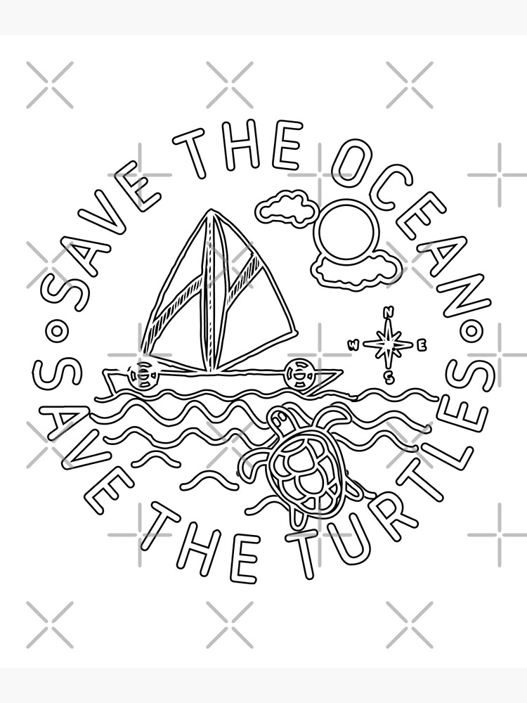 " Save the Ocean Save the Turtles Sea Turtle Awareness Day " Poster by ...
