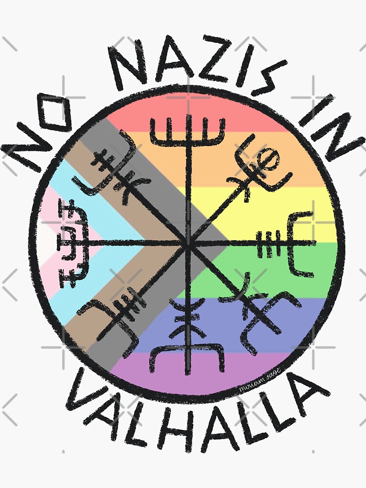 "No Nazis In Valhalla " Sticker for Sale by MiriamSage | Redbubble
