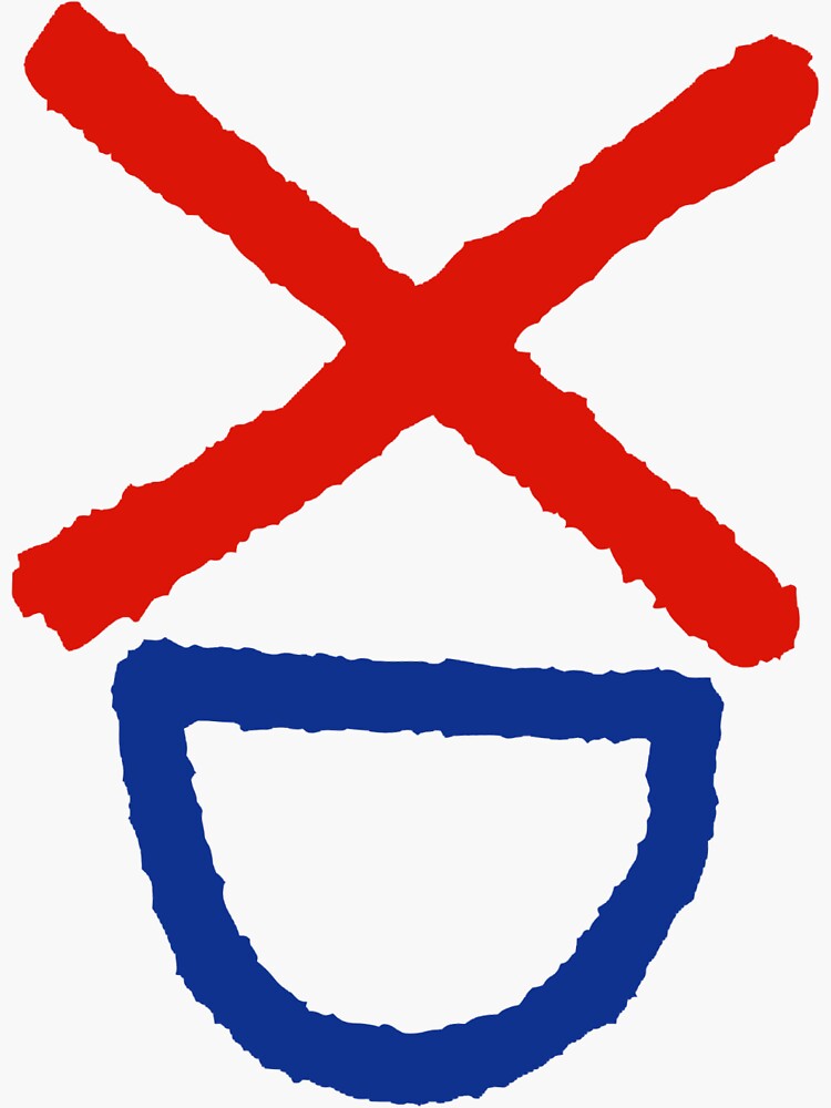 "XD Face Red and Blue" Sticker for Sale by BSwagDawg | Redbubble