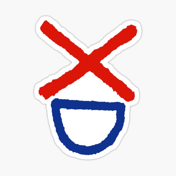 "XD Face Red and Blue" Sticker for Sale by BSwagDawg | Redbubble