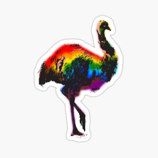 "Inclusive Emu" Sticker for Sale by TooCoolUnicorn | Redbubble