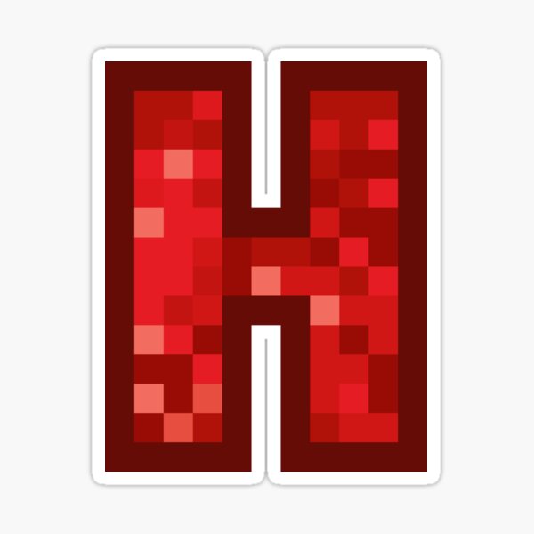 "Letter Art Red Retro Pixel Pattern - H" Sticker for Sale by dylanxh ...