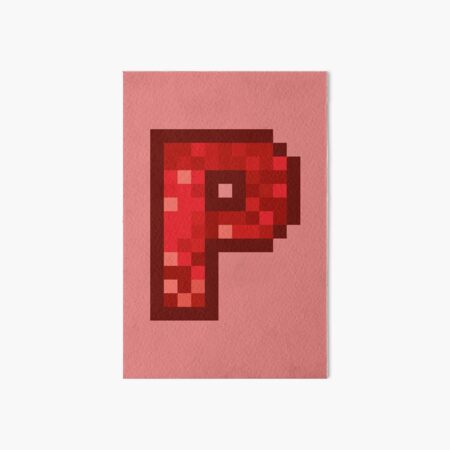 "Letter Art Red Retro Pixel Pattern - P" Art Board Print for Sale by ...