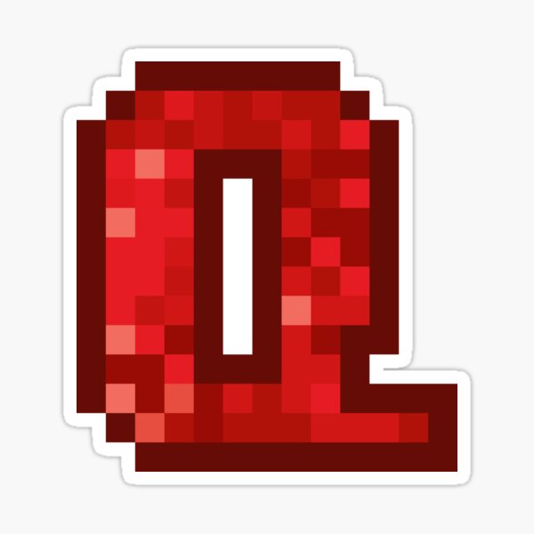 "Letter Art Red Retro Pixel Pattern - Q" Sticker for Sale by dylanxh ...