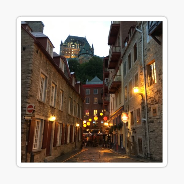 "Cobblestone Buildings with Floating Lanterns" Sticker for Sale by ...