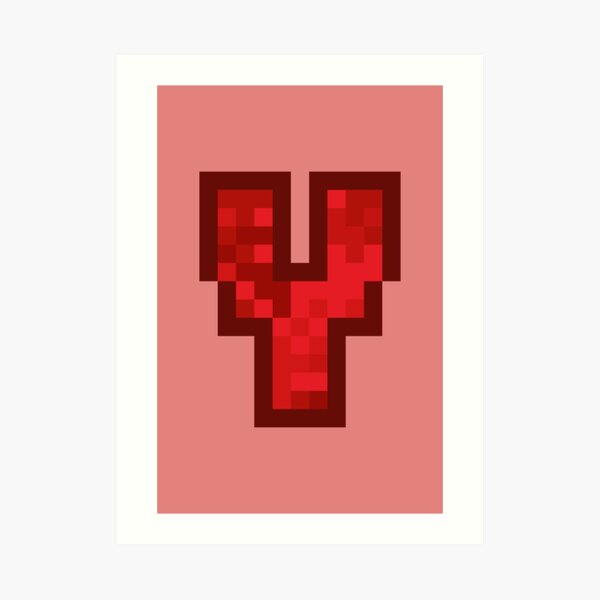"Letter Art Red Retro Pixel Pattern - Y" Art Print by dylanxh | Redbubble
