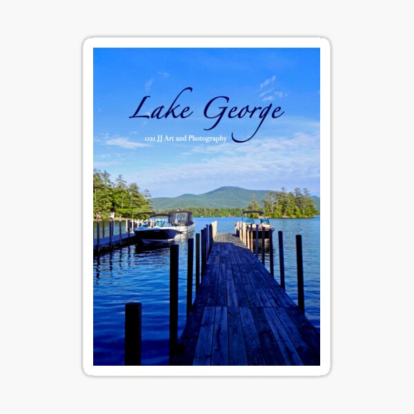 "Lake George Boats and Mountains" Sticker for Sale by jezebel521 ...