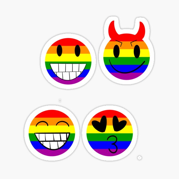 "Pride month emoji " Sticker by Yuchi1 | Redbubble