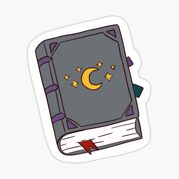 "Magic book" Sticker for Sale by katspaperandpen | Redbubble