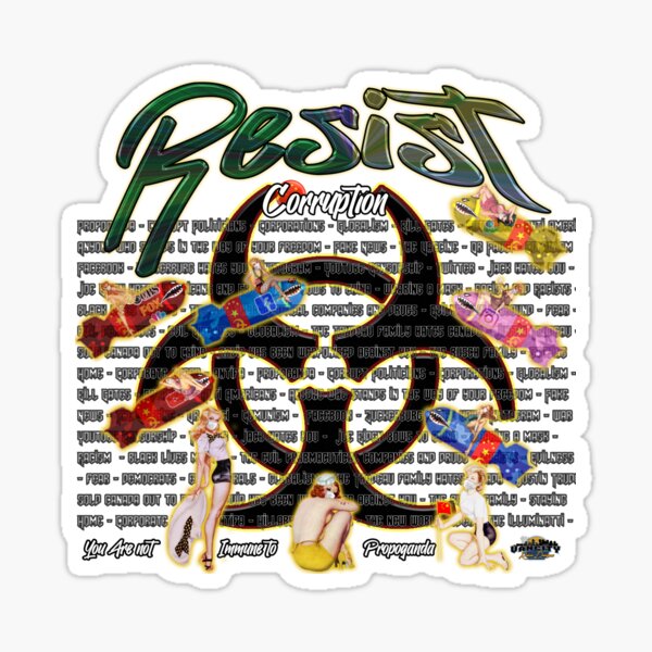 "Resist Corruption" Sticker for Sale by VancityDesign | Redbubble