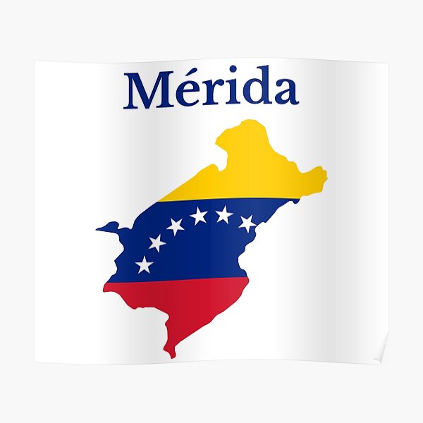 Póster «Diseño de Mapa del Estado de Mérida, Venezuela» de marosharaf ...