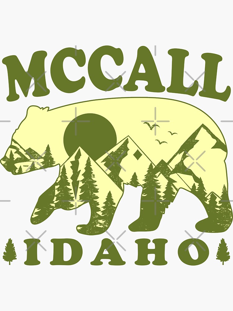 "McCall Idaho Mountain View" Sticker by Home-Spirit | Redbubble