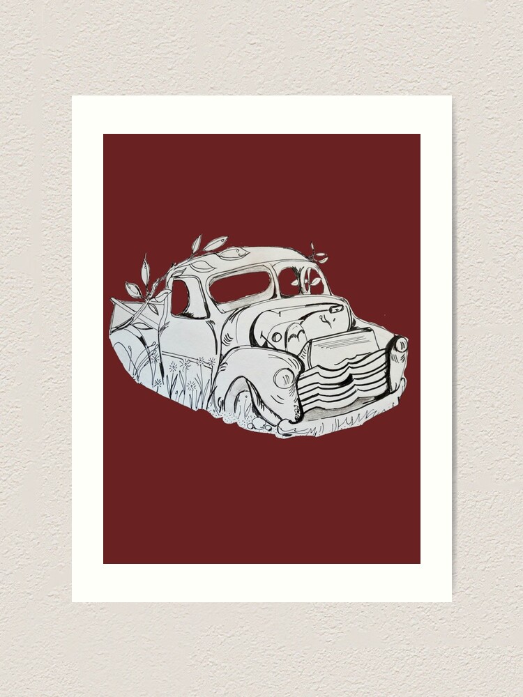 " Rusty ute - I'm an old ute rusting in the bush, reddy brown" Art ...