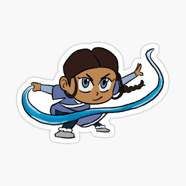 "chibi katara " Sticker by Debo05 | Redbubble