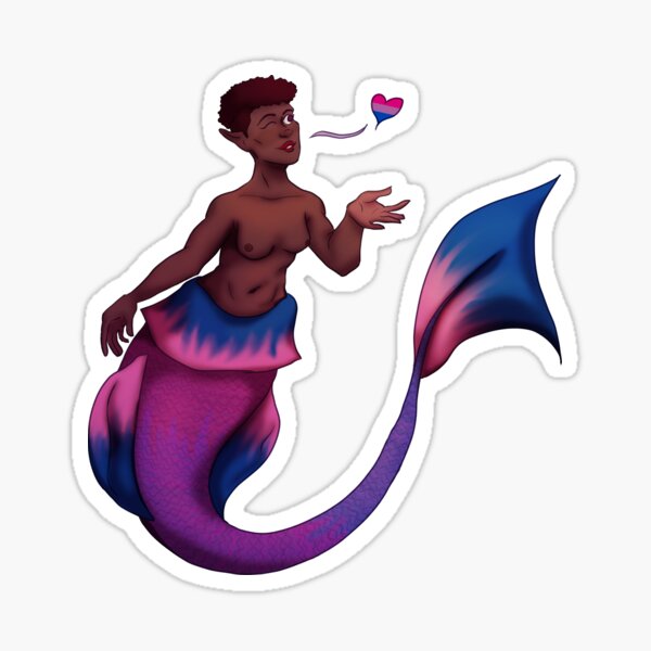 "Pride Mermaids - Bisexual " Sticker by Tacomuffin | Redbubble