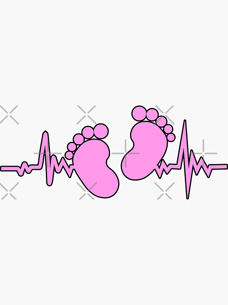 "Baby girl heartbeat" Sticker by Astralia | Redbubble