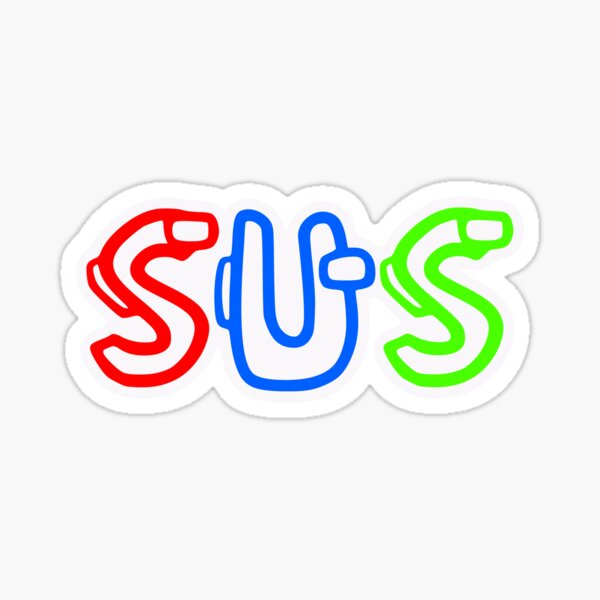 "SUS" Sticker for Sale by GamingWifeWorks | Redbubble