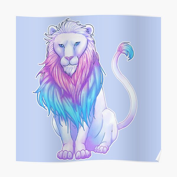"Trans Lion Pride (Transparent)" Poster for Sale by MatchaaMilkTea ...