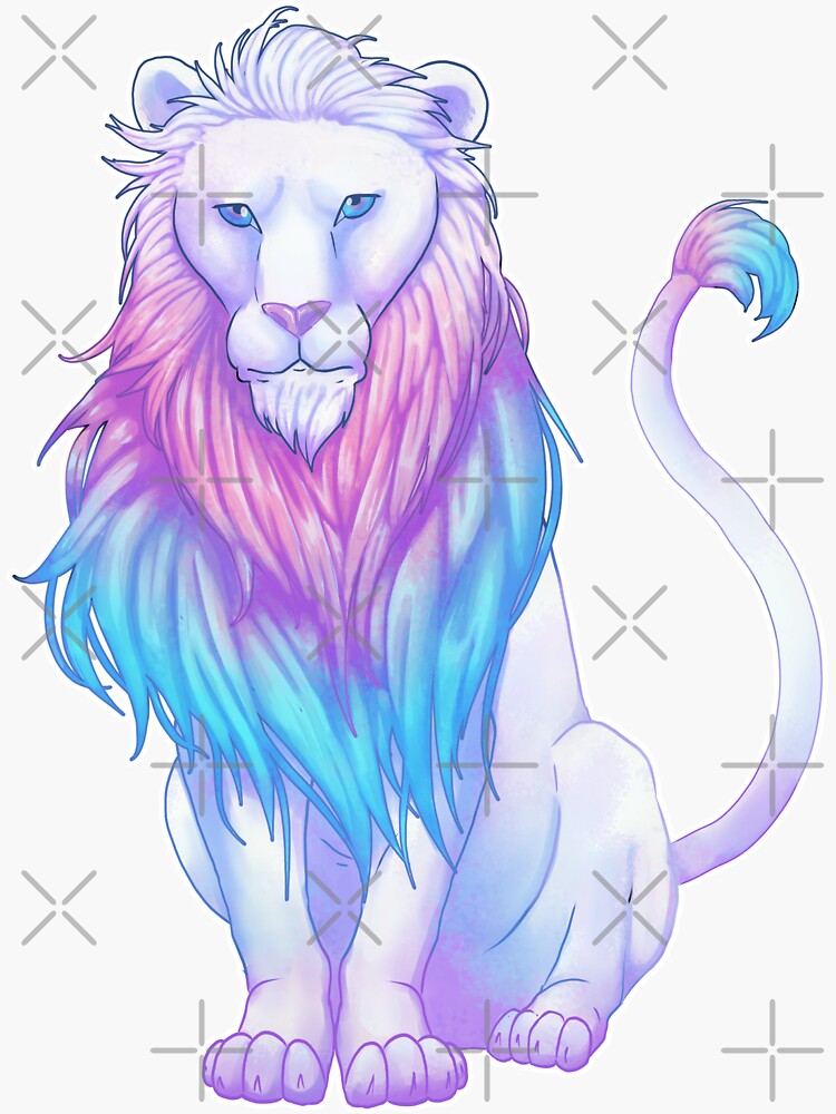 "Trans Lion Pride (Transparent)" Sticker for Sale by MatchaaMilkTea ...