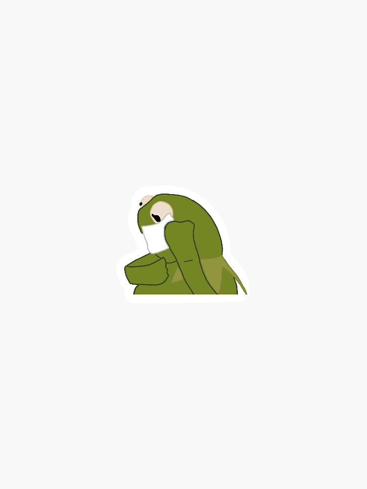 "Crying Kermit" Sticker by miafreund | Redbubble
