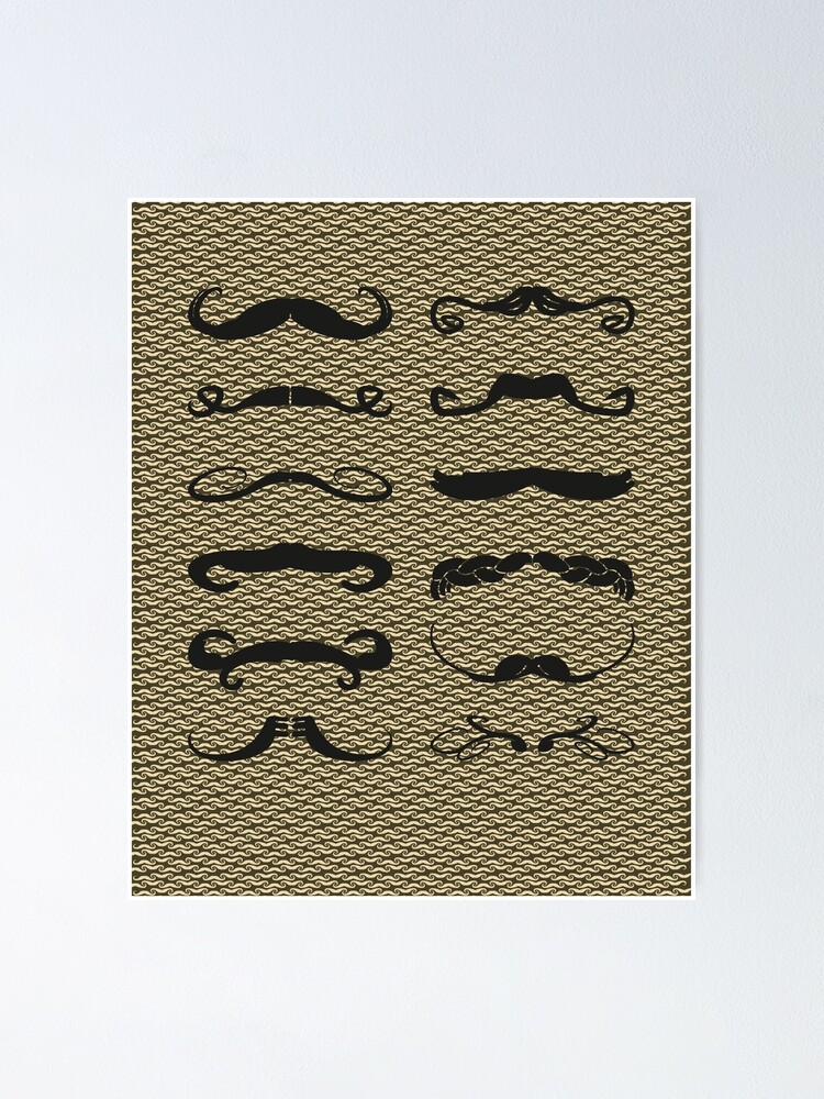 "Mustache Chart Version 2" Poster for Sale by augustinas | Redbubble