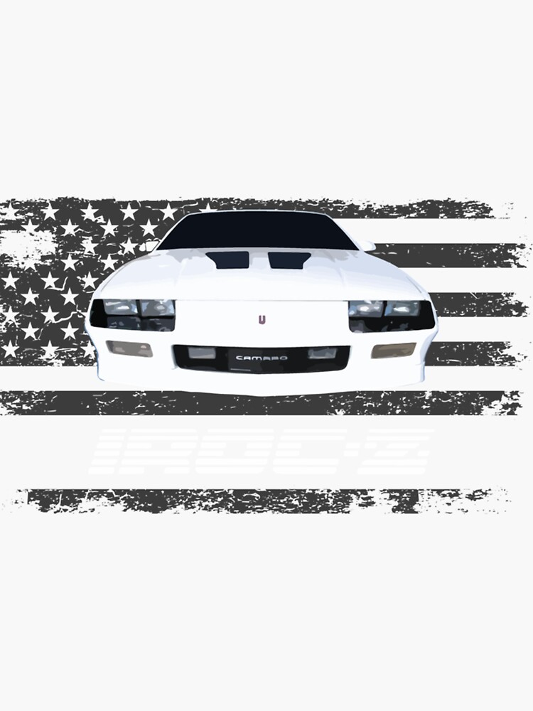 "Retro Chevy Camaro IROC-Z USA Flag | Camaro gift" Sticker by blancaz ...