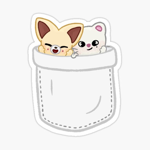 "FoxlNy Jiniret SKZOO Pocket" Sticker by Hanney Lemon | Redbubble